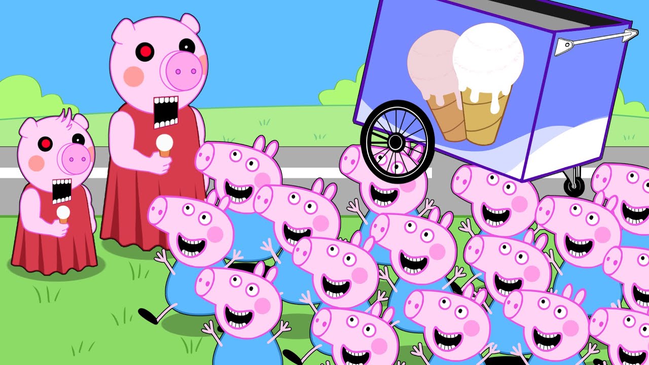 Peppa Pig Funny: 1000 George Pig | Peppa Pig Animation - YouTube