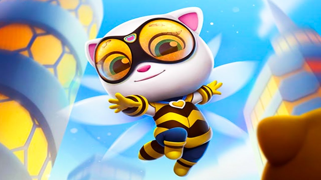 TALKING TOM HERO DASH 2022 - QUEEN BEE ANGELA OUTFIT GAMEPLAY - YouTube