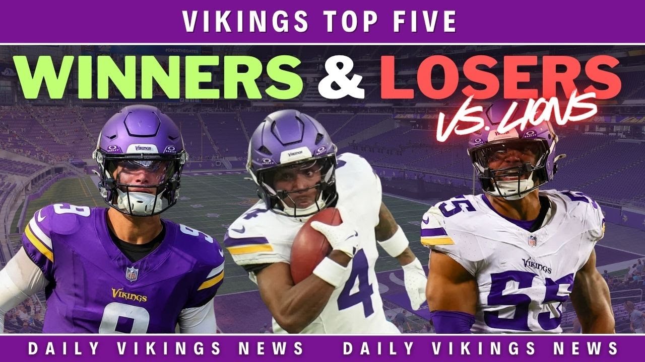 🏆 Vikings Top WINNERS & LOSERS in BIG WIN Over Detroit Lions - YouTube