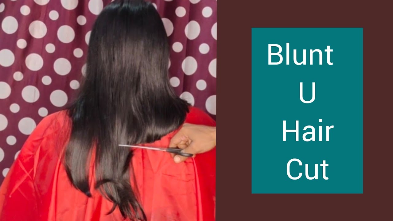 Blunt u hair cut || long to short hair cut || Beginners tutorial - YouTube