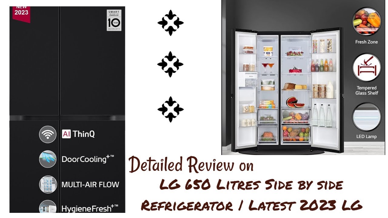 LG 650 Litres Side by side Refrigerator | Latest 2023 model | first LG ...