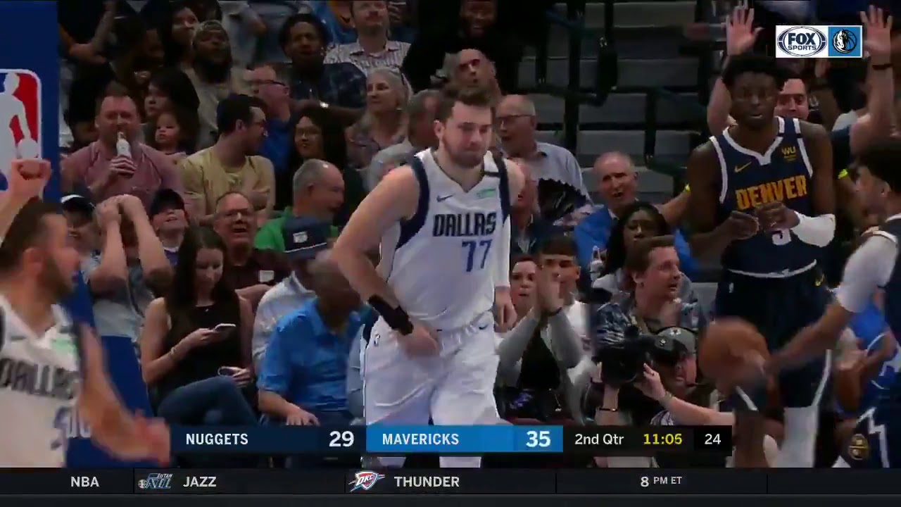 Luka Doncic HUGE DUNK against the Nuggets defence - YouTube