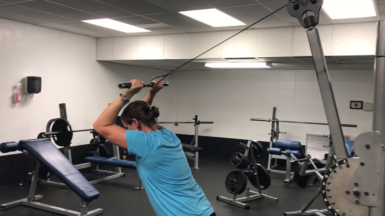 Cable Overhead Tricep Extension - YouTube
