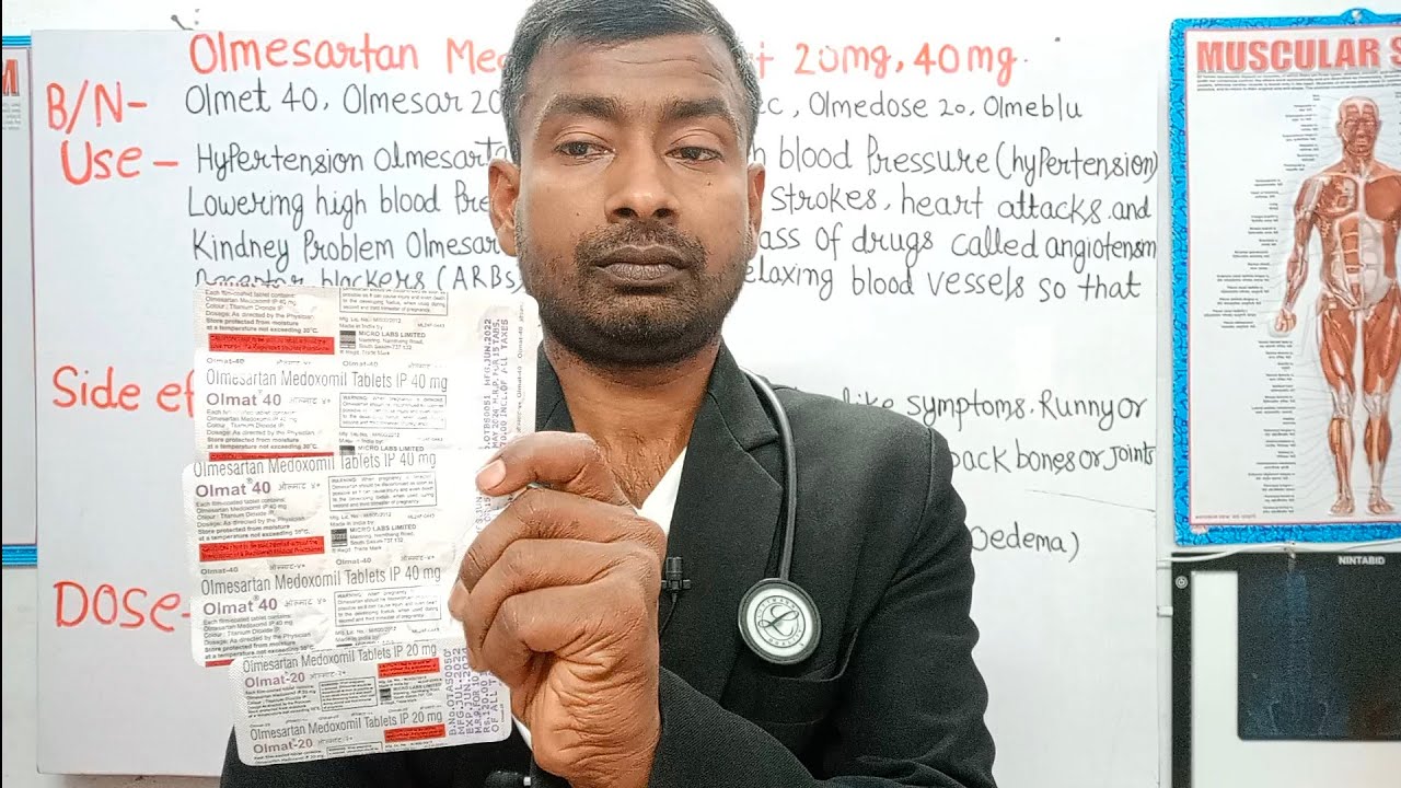 Olmesartan Medoxomil tablet 20mg/40mg, Olmet#medicine #viral - YouTube