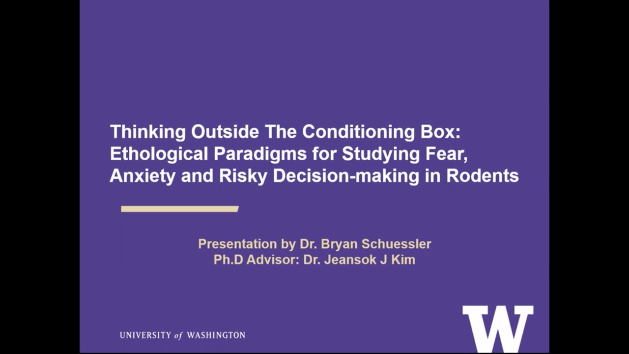 Thinking Outside The Conditioning Box: Ethological Paradigms for ...