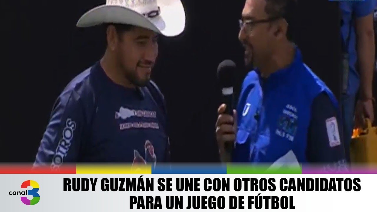 Rudy Guzmán se une con otros candidatos para un juego de fútbol, - YouTube