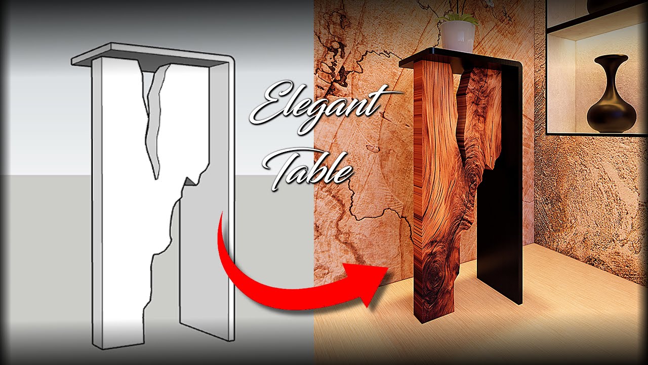 The Most Elegant Table I've Ever Made | build sketchup - YouTube