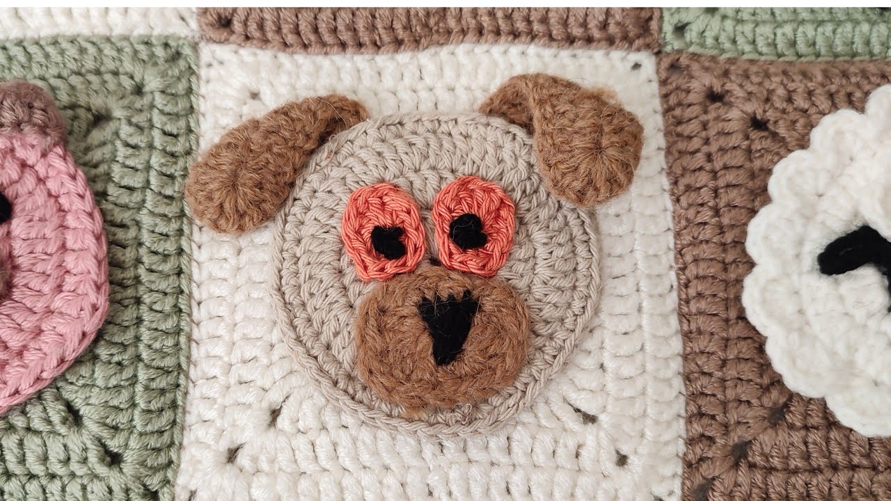 Crochet dog applique .Crochet 🧶 pattern - YouTube