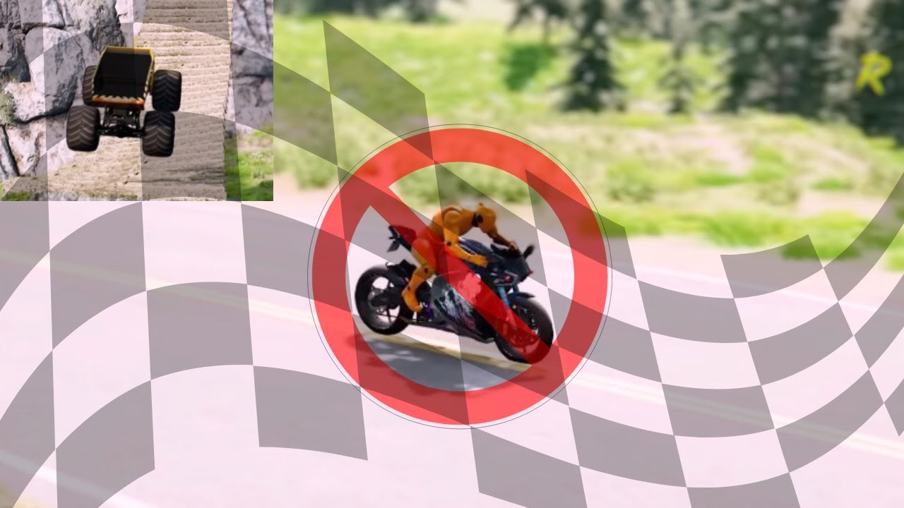 ACCIDENT Cars and Motorbike. BeamNG - YouTube