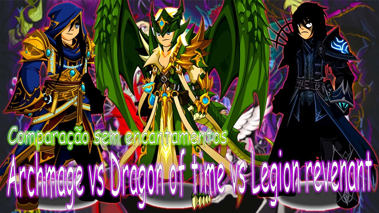 AQW ARCHMAGE VS DRAGON OF TIME VS LEGION REVENANT - YouTube