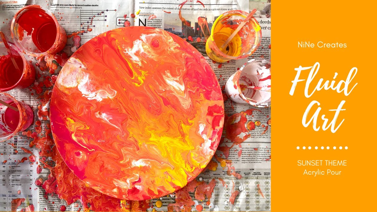 Fluid Art Technique For Beginners (2) | Acrylic Pouring - YouTube