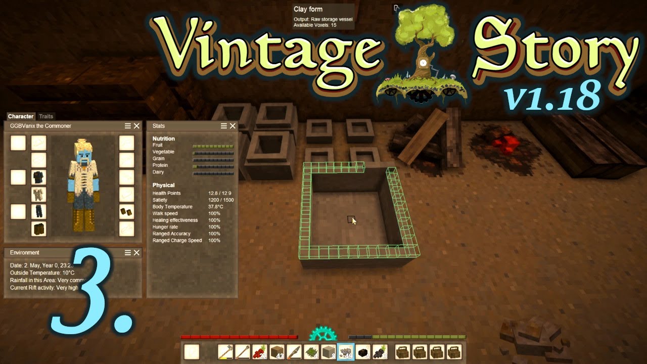 Clay-forming the Essentials - Let's Play Vintage Story 1.18 Part 3 ...