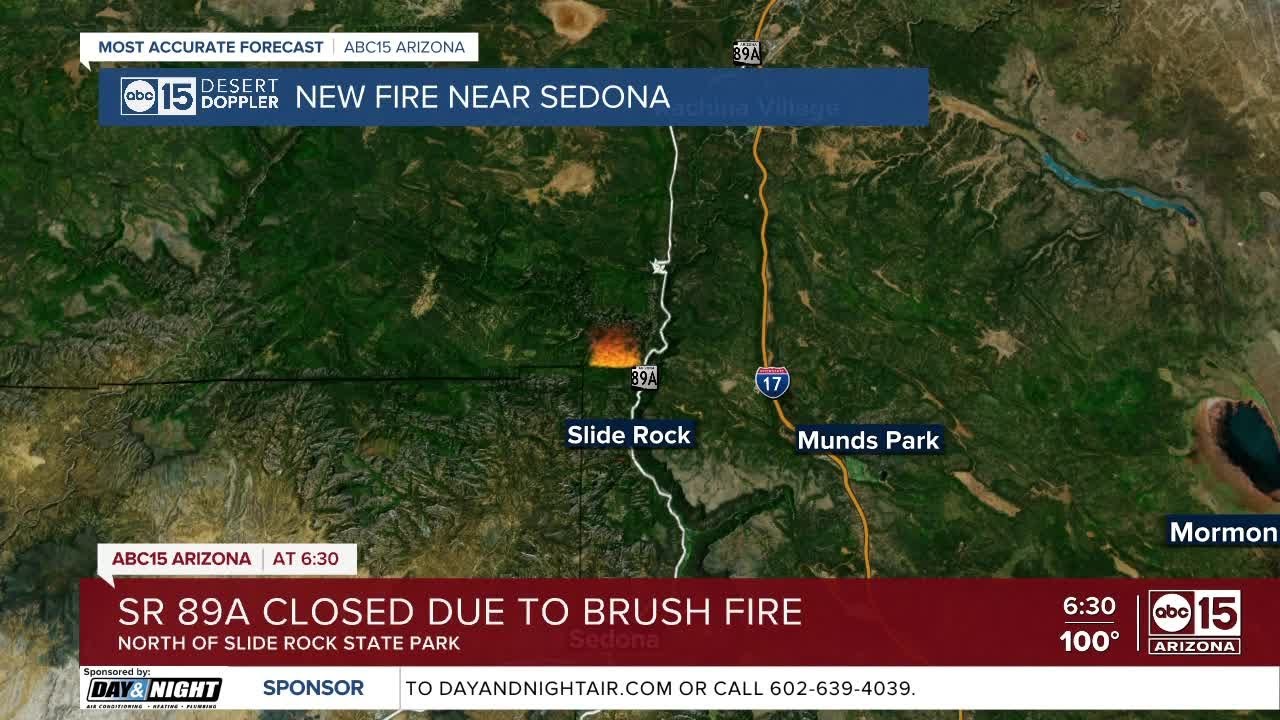 SR 89A Closed Due To Brush Fire YouTube