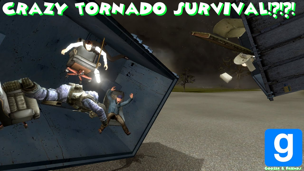 Building BASE Against CRAZY TORNADO In GARRY'S MOD!?!? (Gmod: Goozer ...