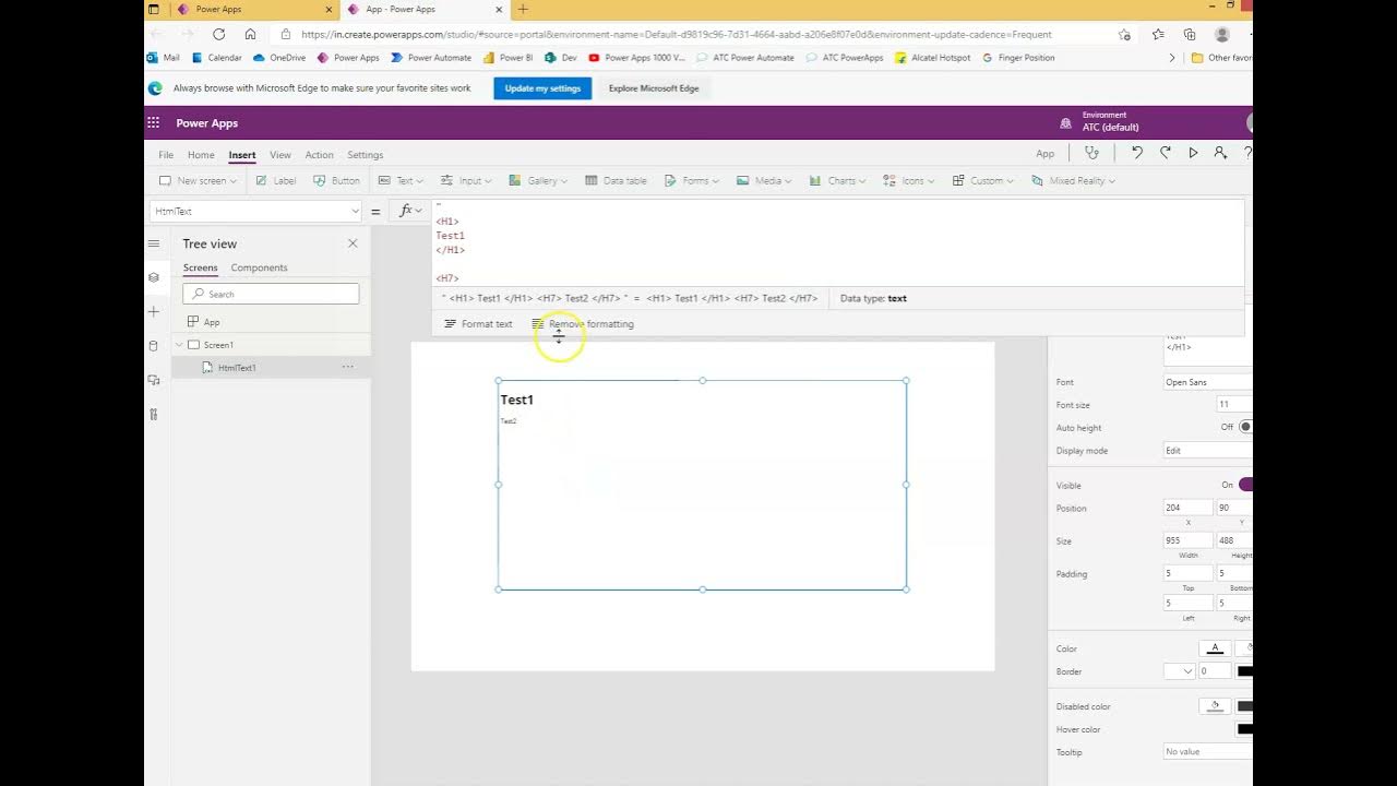 Lesson8 - HTML Text Control - Power Apps 1000 Videos - YouTube