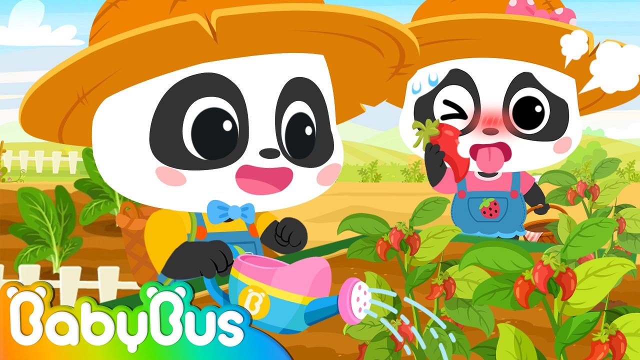 First Time at the Garden🍅🍆🌽 - Vegetables Song | Little Baby Panda World ...