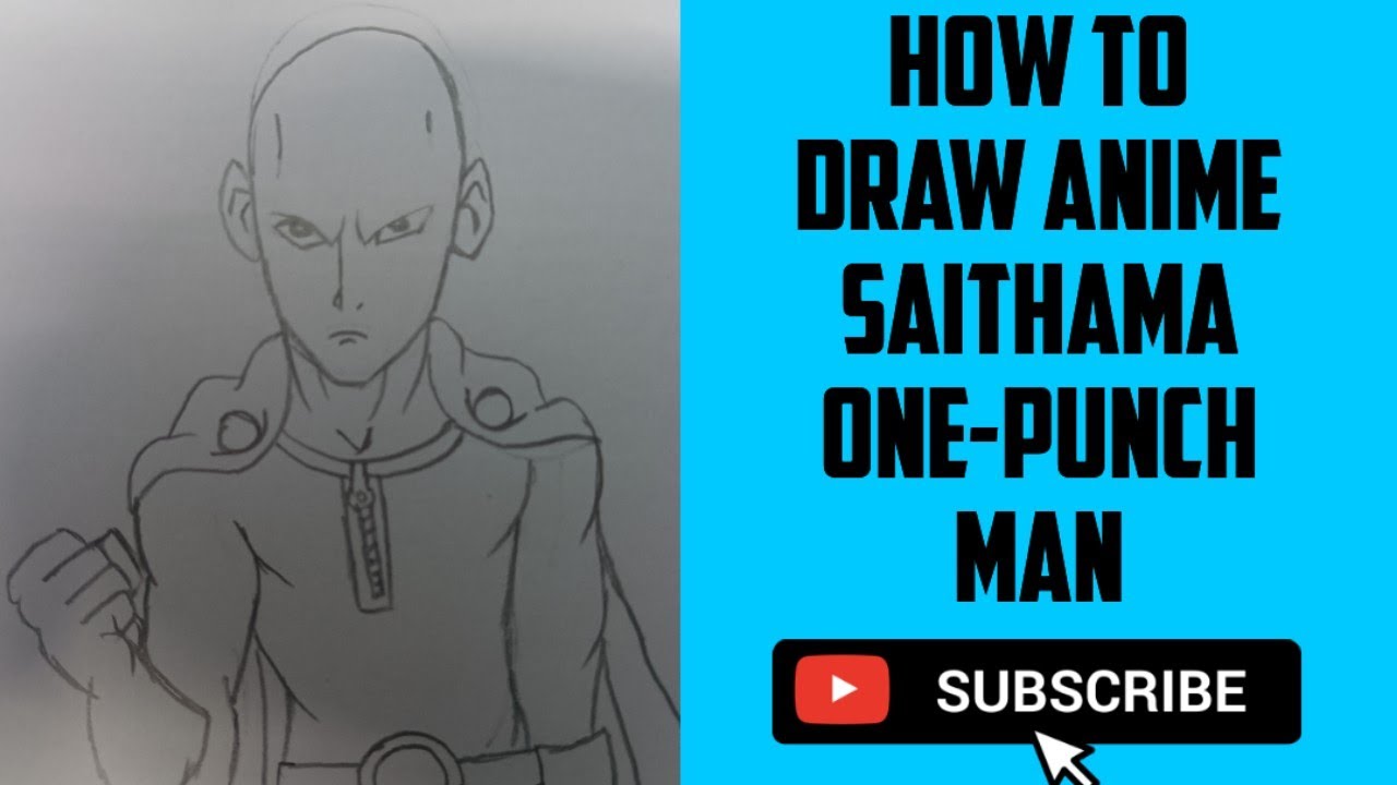 how to draw anime saitama one-punch man - YouTube