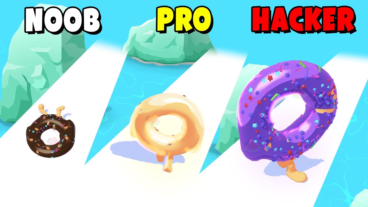 NOOB vs PRO vs HACKER - Hot Donut 3D - YouTube