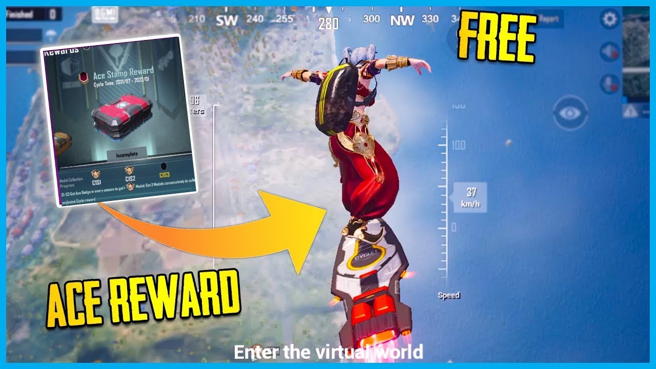 GET FREE HOVERBOARD IN BGMI | FREE ACE TIER REWARD | FREE TRIPLE ACE ...