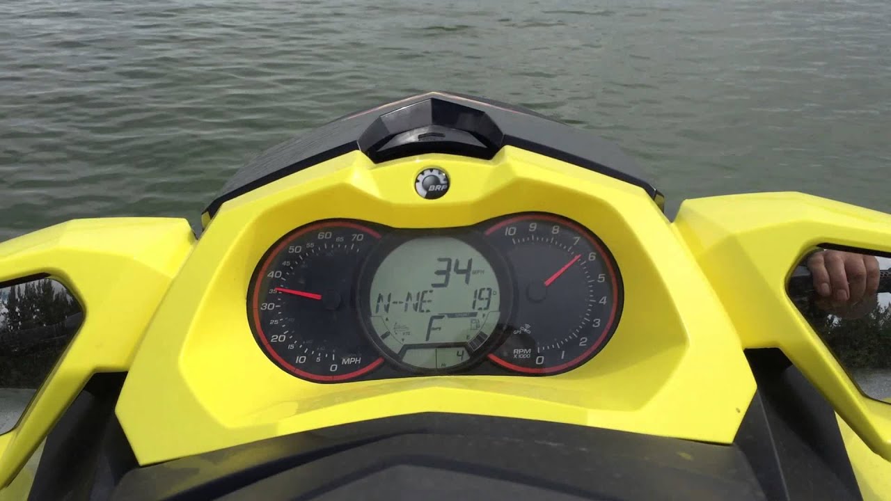 2015 Seadoo gtr 215 top speed test run. - YouTube