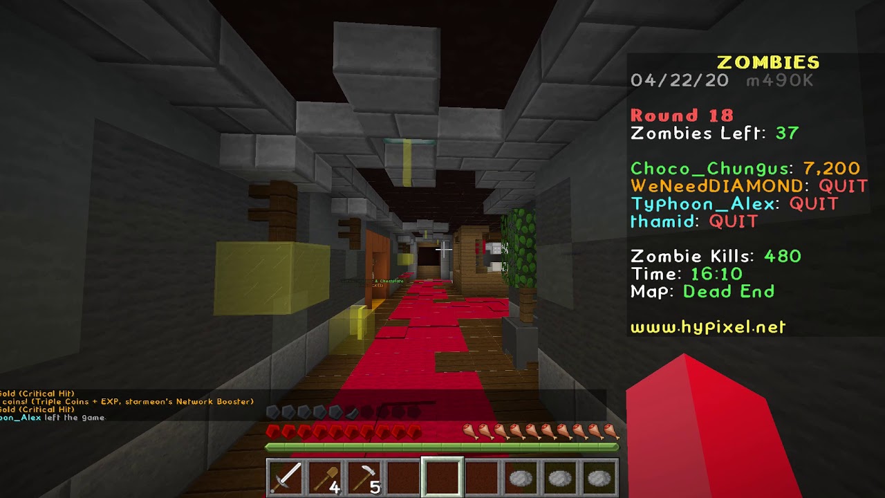 Hypixel Zombies Dead End- solo wr (30:51) - YouTube