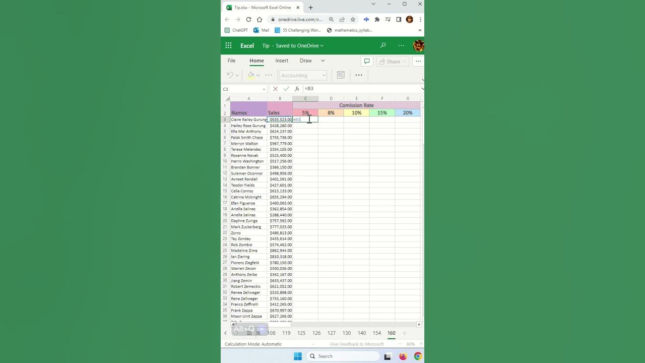 Calculate commission using dynamic array in Excel - Excel Tips and Tricks - YouTube