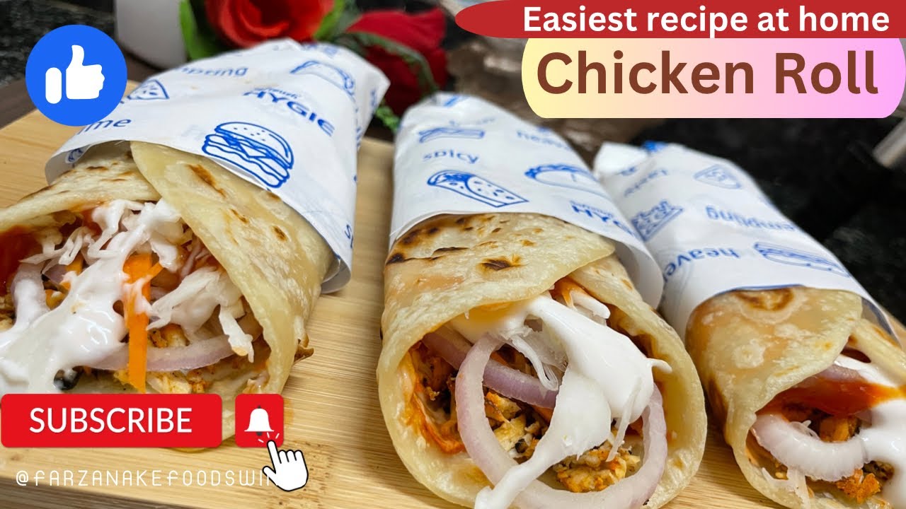 Easy Market style chicken roll | Chicken shawarma | Chicken rap - YouTube