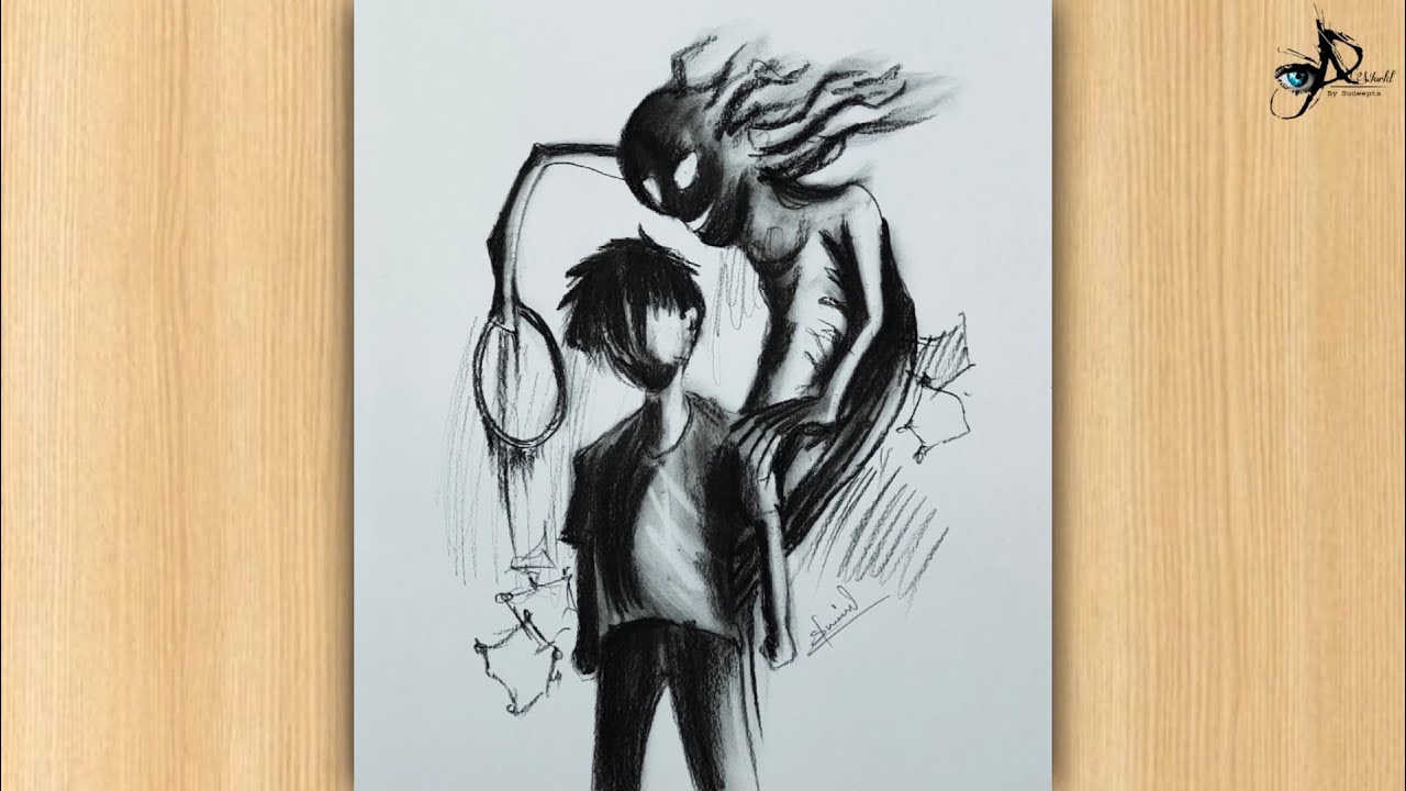 How to draw The pain of loneliness is feeling like death drawing ...