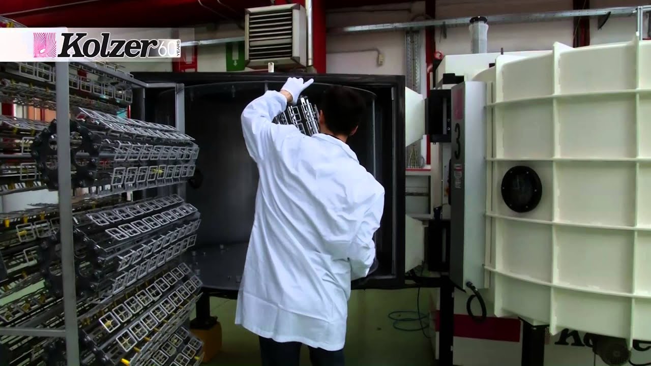 PVD sputtering machine and UV lacquering - YouTube