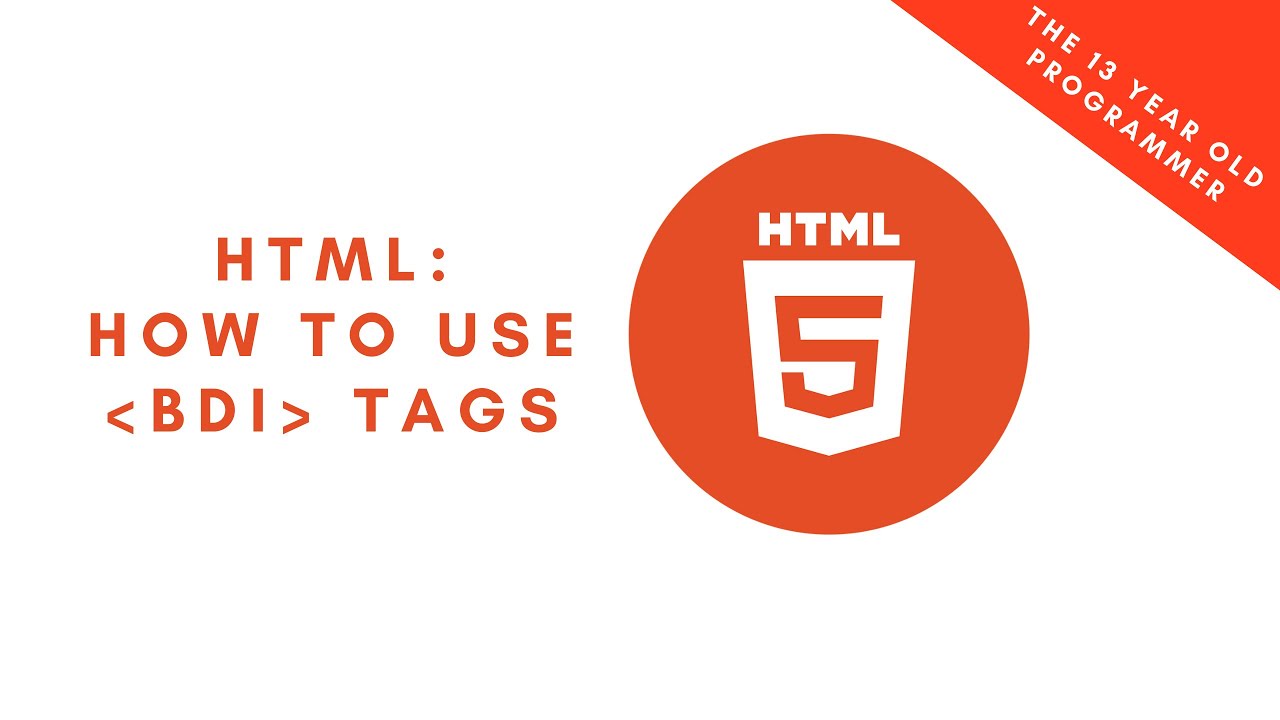 How To Use The Bdi Tags In HTML5 Computer Programming Tutorial YouTube How To Use The Bdi Tags In HTML5 Computer Programming Tutorial YouTube