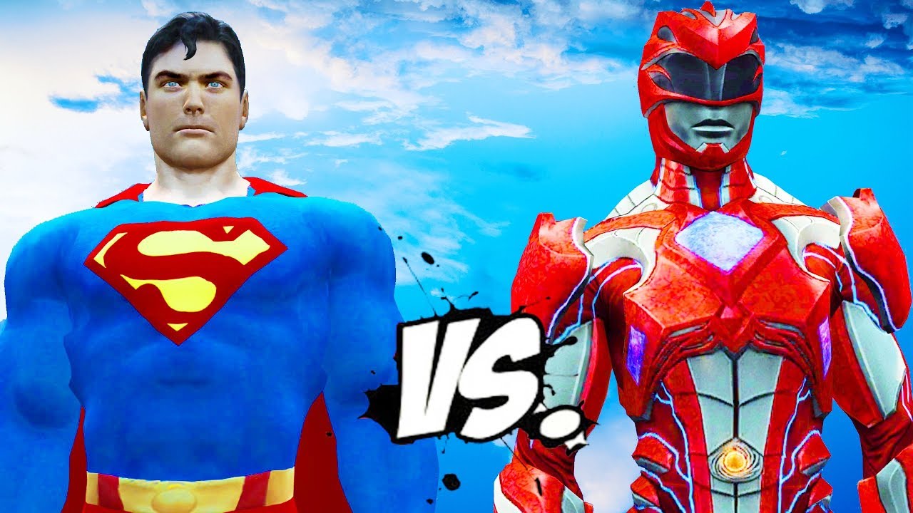 Superman VS Red Ranger (Power Rangers 2017) - EPIC BATTLE - YouTube