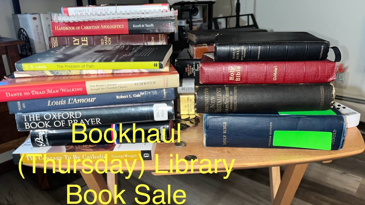 BOOKHAUL (Thursday) Library Book Sale 2024 BIBLES & BOOKS!! - YouTube