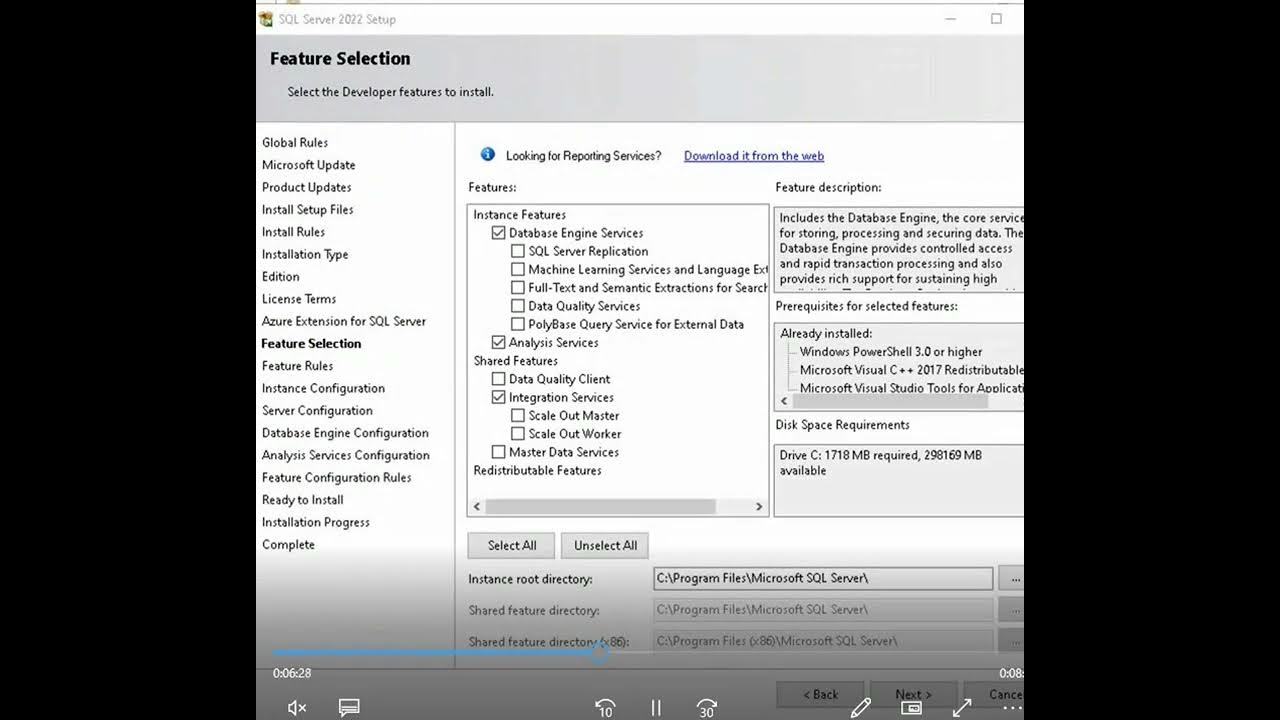 Instalación de Sql server Developer+Integration services+Analysis ...