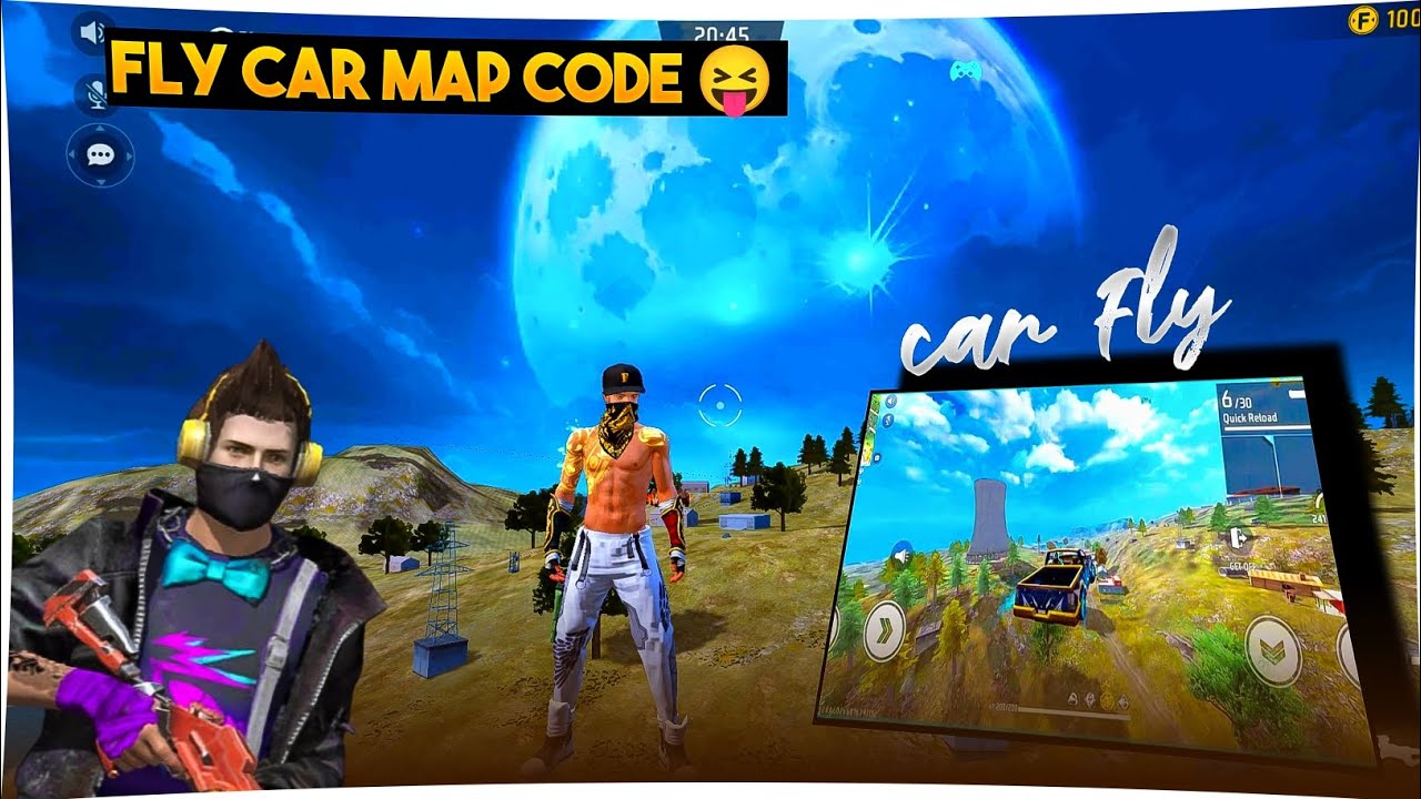new flying car 🤩 map code 😝 free fire 🔥 kar Ko udana hai to use kore ya map - YouTube