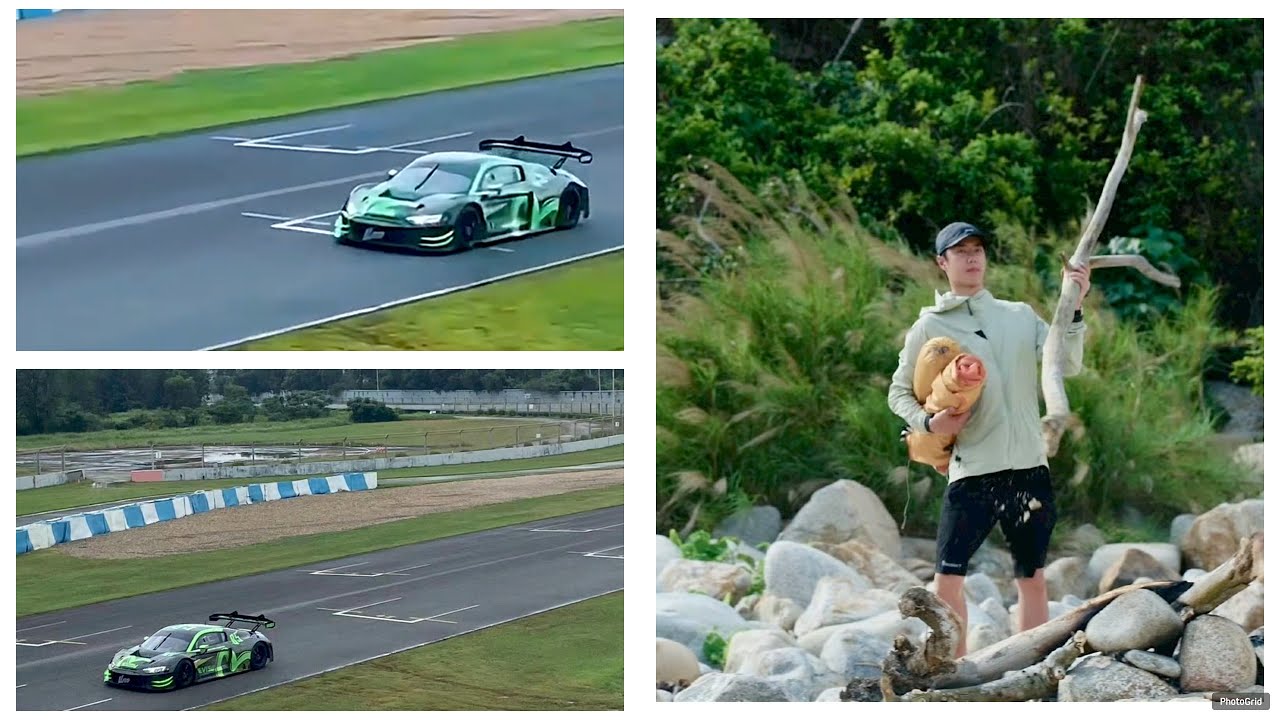 Wang Yibo was driving the 85 racing car at high speed, the roaring ...