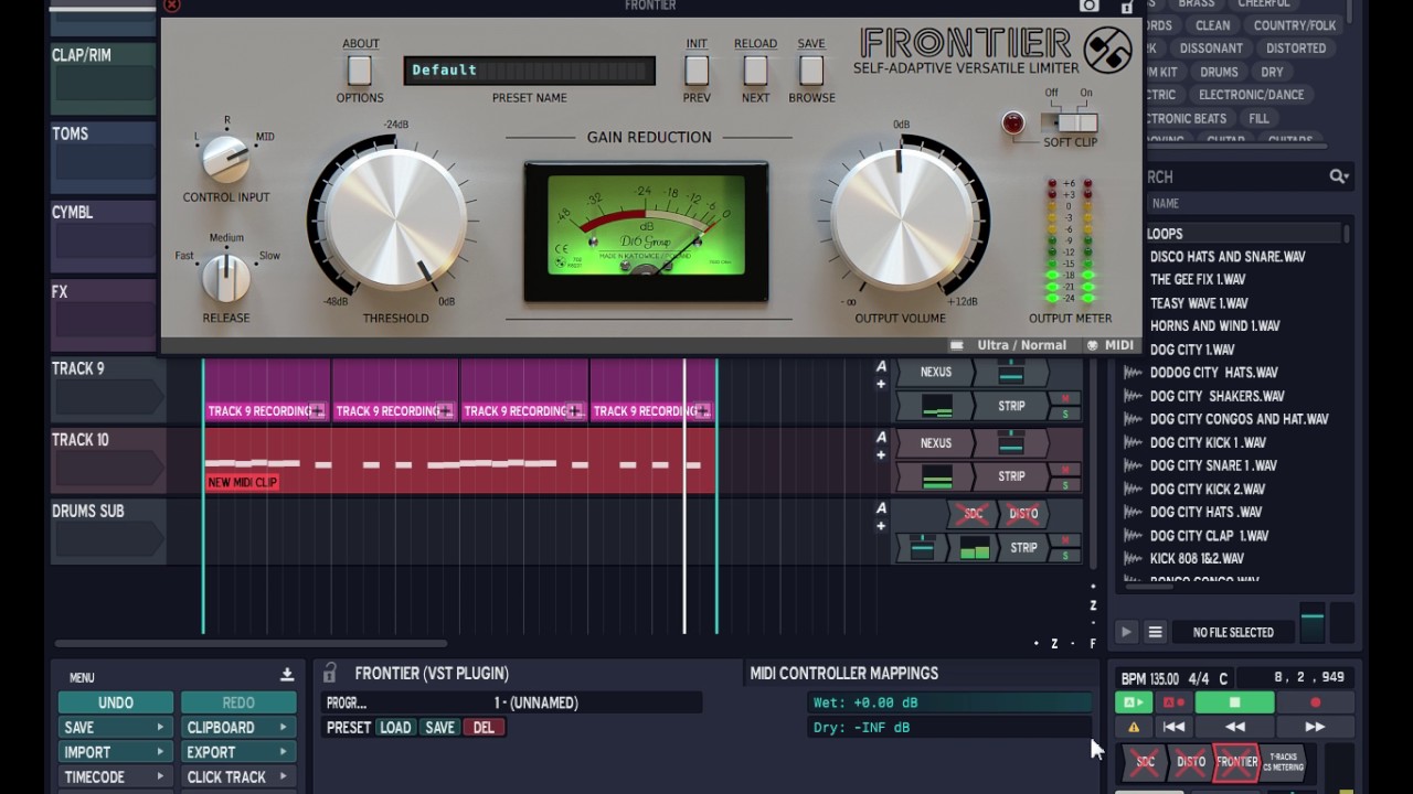 Walk threw of my step clip,console emulation, master compressor and ...