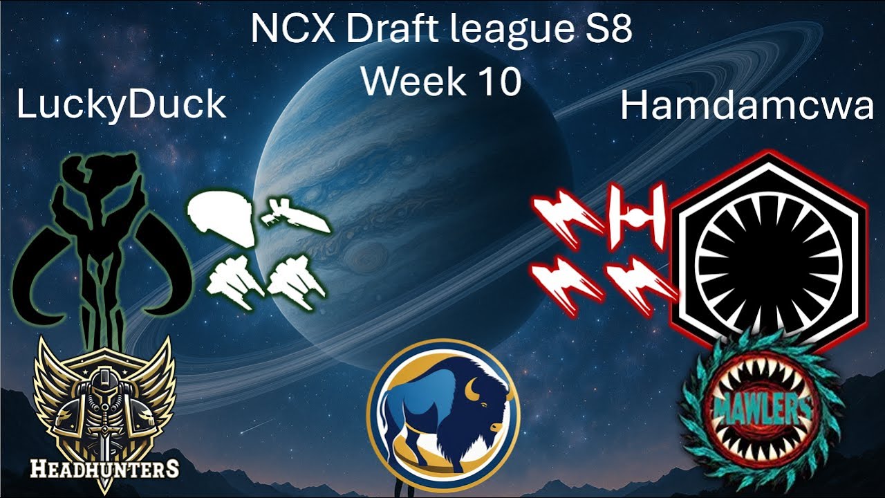 X-wing Miniatures - NCX Draft league S8 - Luckyduck Vs Hamdamcwa - YouTube