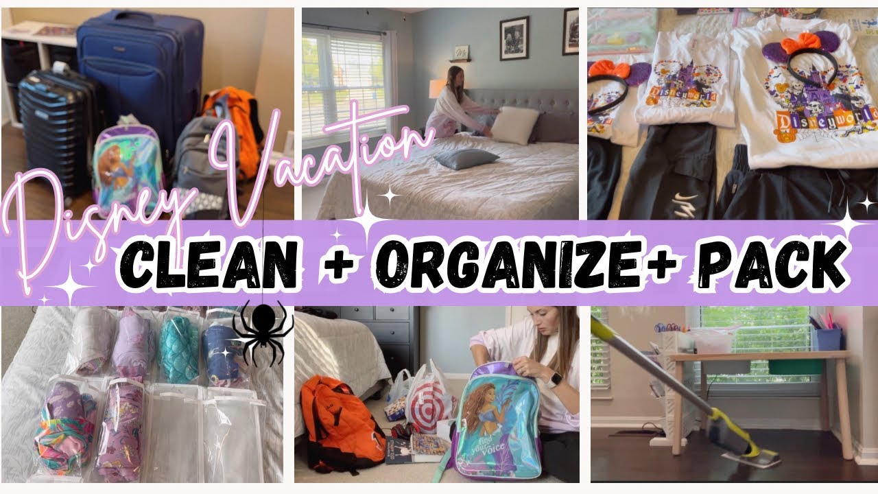 PRE VACATION CLEAN +PACK WITH ME| Cleaning + Organizing + Packing ...