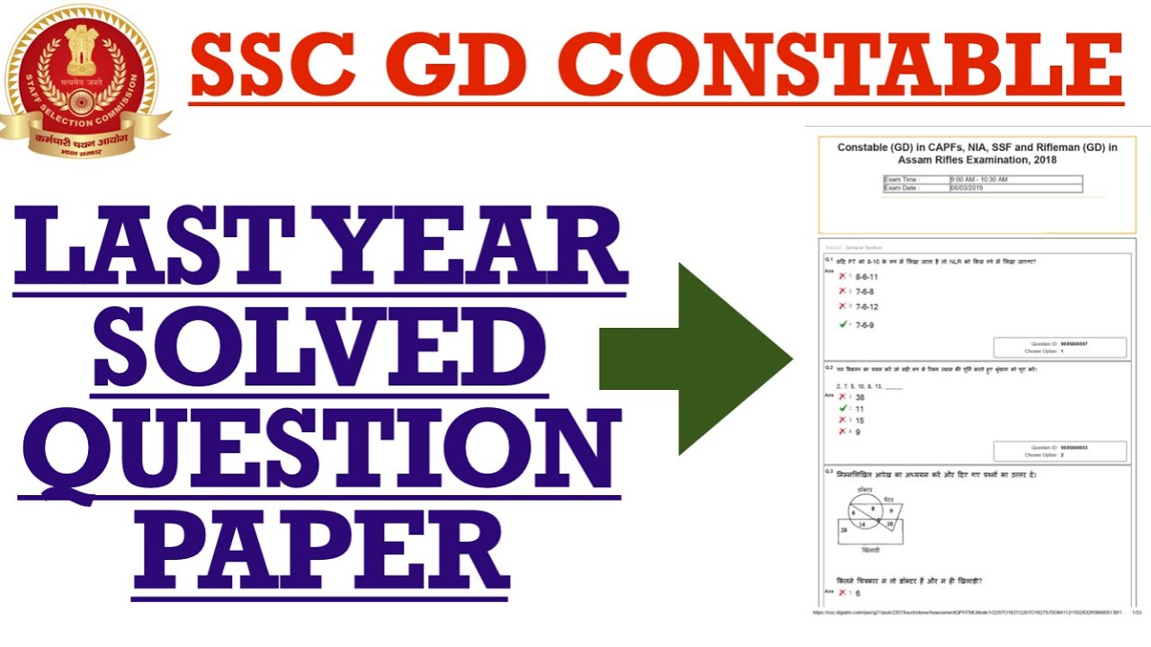 SSC GD PREVIOUS YEAR QUESTION PAPER SSC GD SOLVED PAPER LAST YEAR ssc-gd-previous-year-question-paper-ssc-gd-solved-paper-last-year