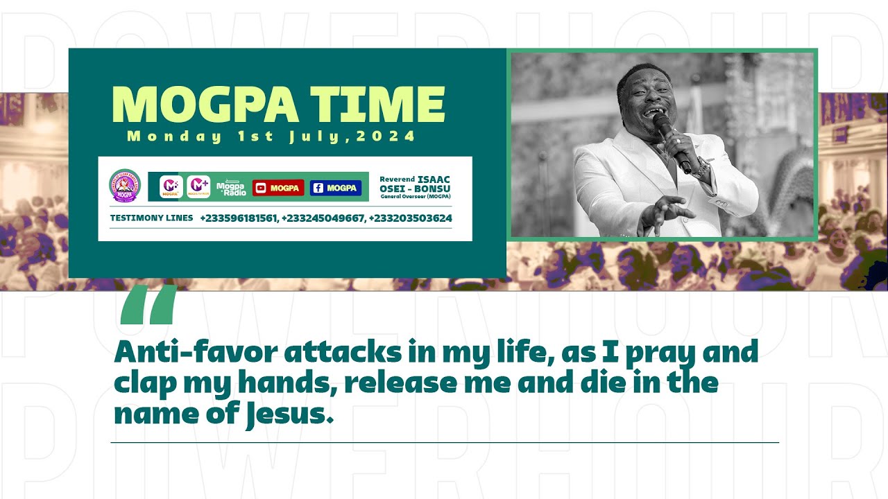UNLIMITED FAVOUR || MOGPA TIME WITH REV. OB || 01 - 07 - 2024 - YouTube