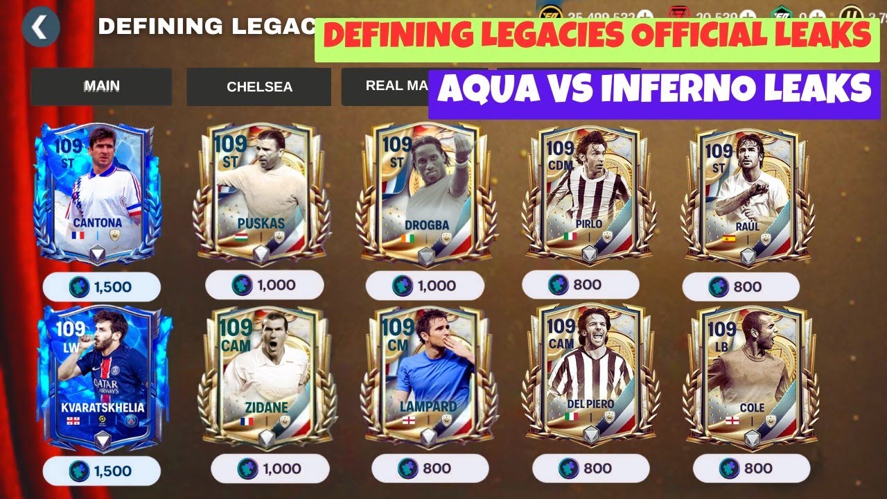 Defining Legacies Official Icon & Hero Leaks | FC Mobile - YouTube