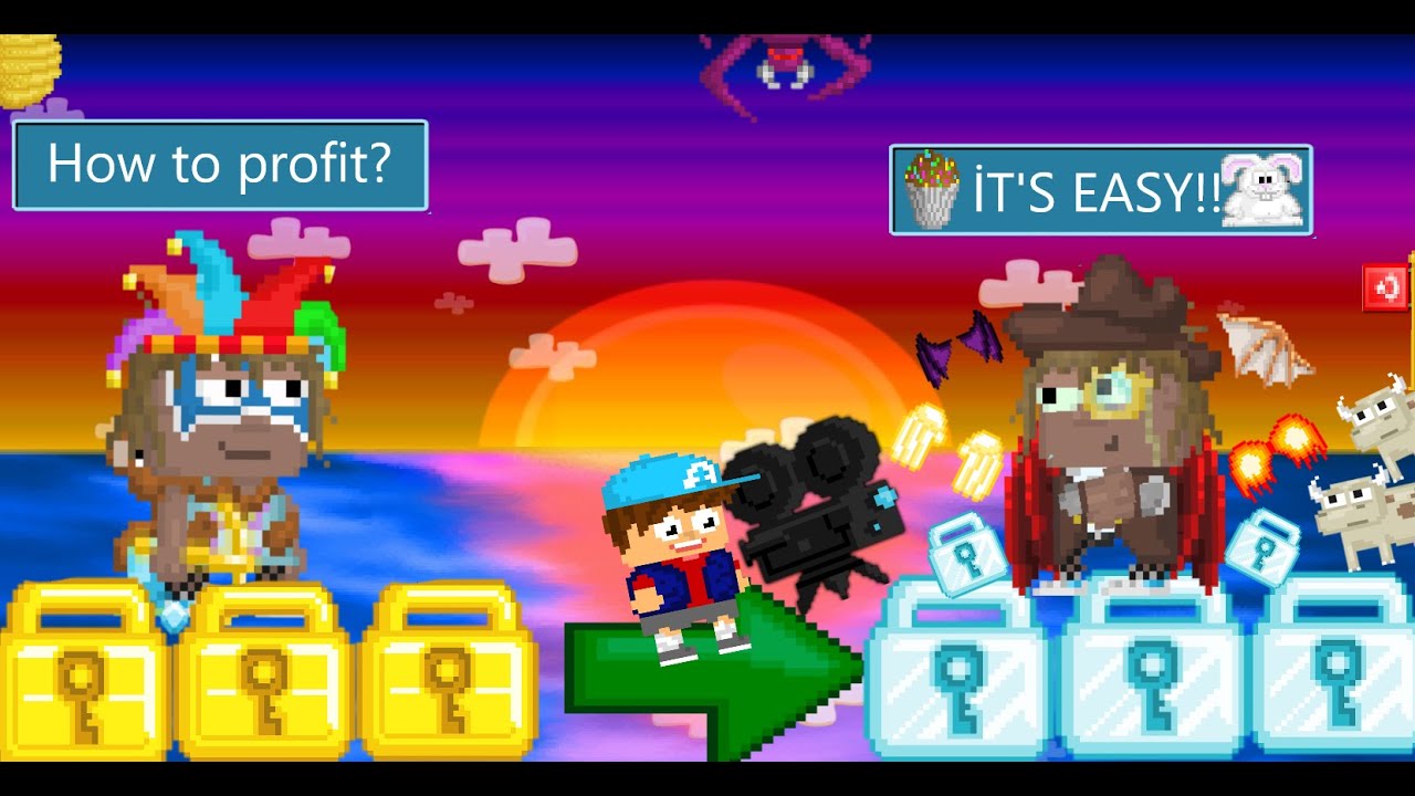 Growtopia - How To Get Rich with 3 World Lock! Huge Profit! 🤑(Easy DLS ...