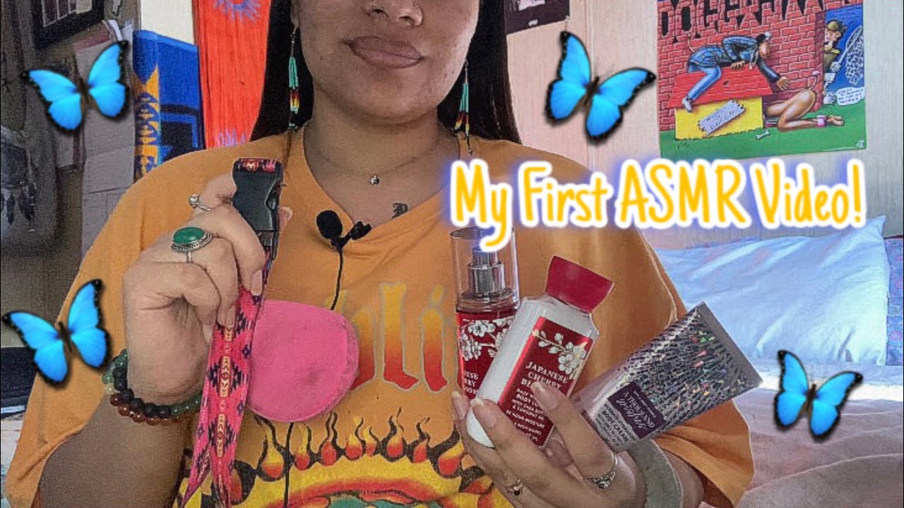 Trying ASMR for the first time with a mini mic! - YouTube
