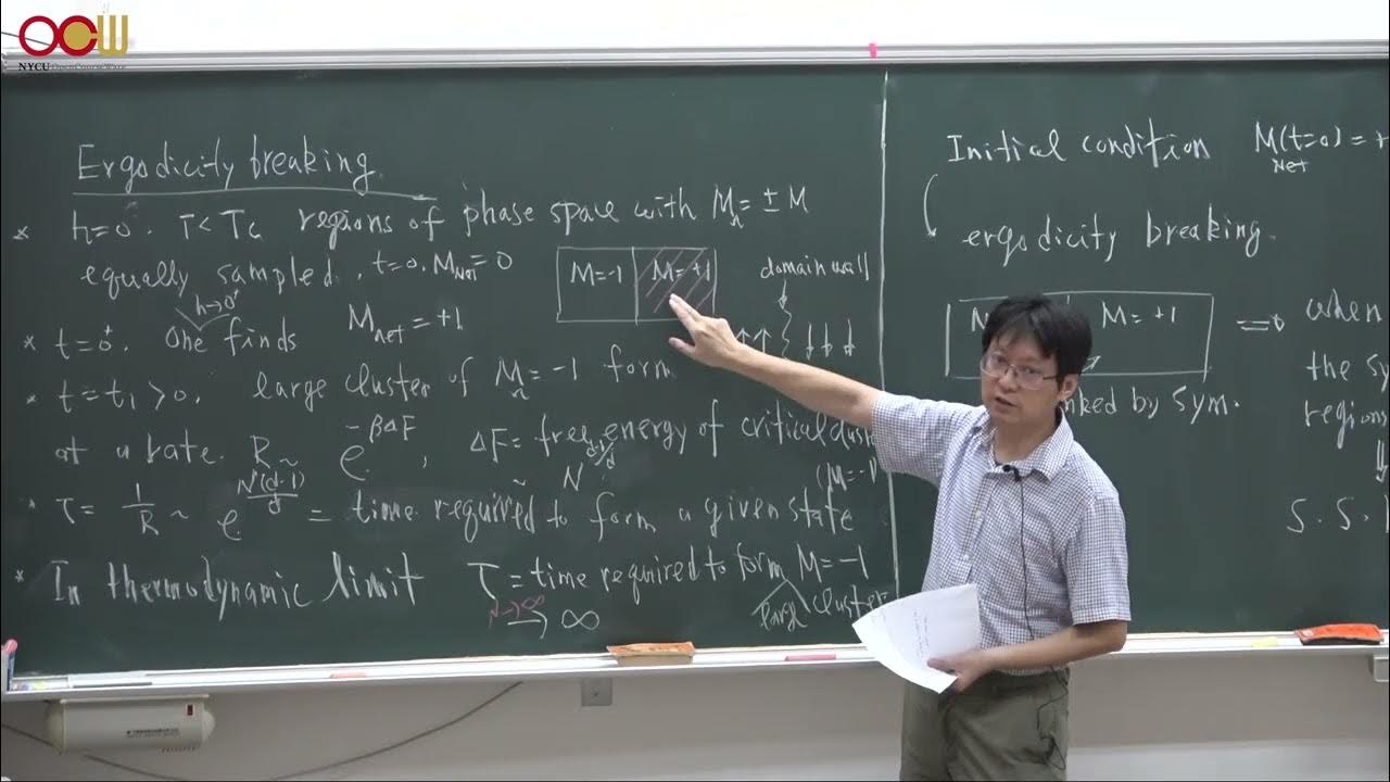 統計場論與量子相變 – Ch2.10 遍歷性破壞 Ergodicity breaking + Ch2.11 ~ CH2.12 將流體連結到伊辛模型 Link from fluid to ...