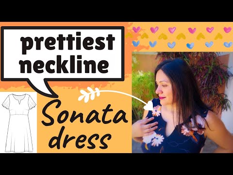 I LOVE THIS NECKLINE SO MUCH! Sonata Dress (Love Notions). Let's sew it!!