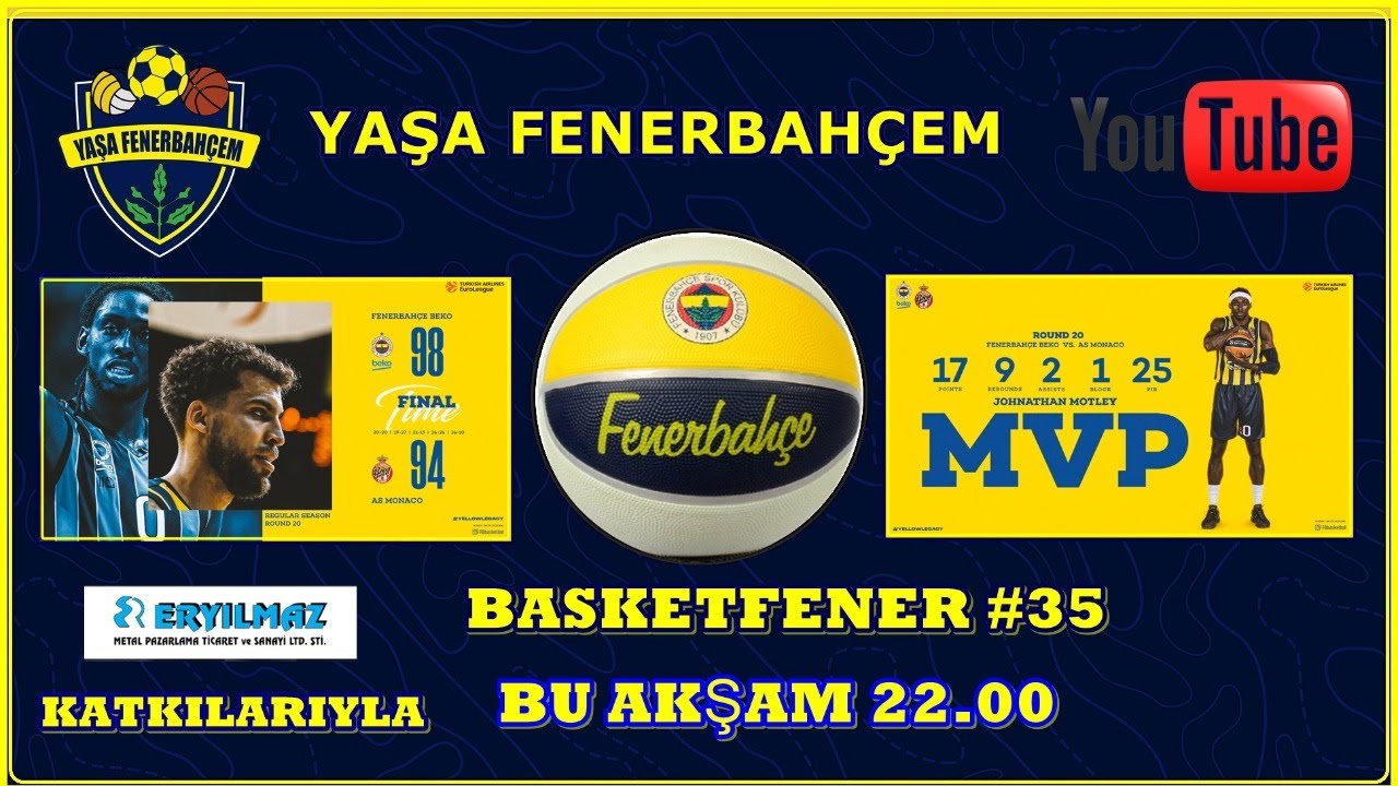🏀 Basket Fener #3️⃣5️⃣ | Fenerbahçe Beko 98 AS Monaco Basket 94 Maç ...