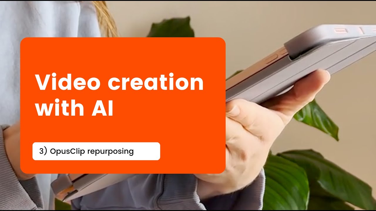 Video creation with AI - 3) OpusClip Repurposing - YouTube