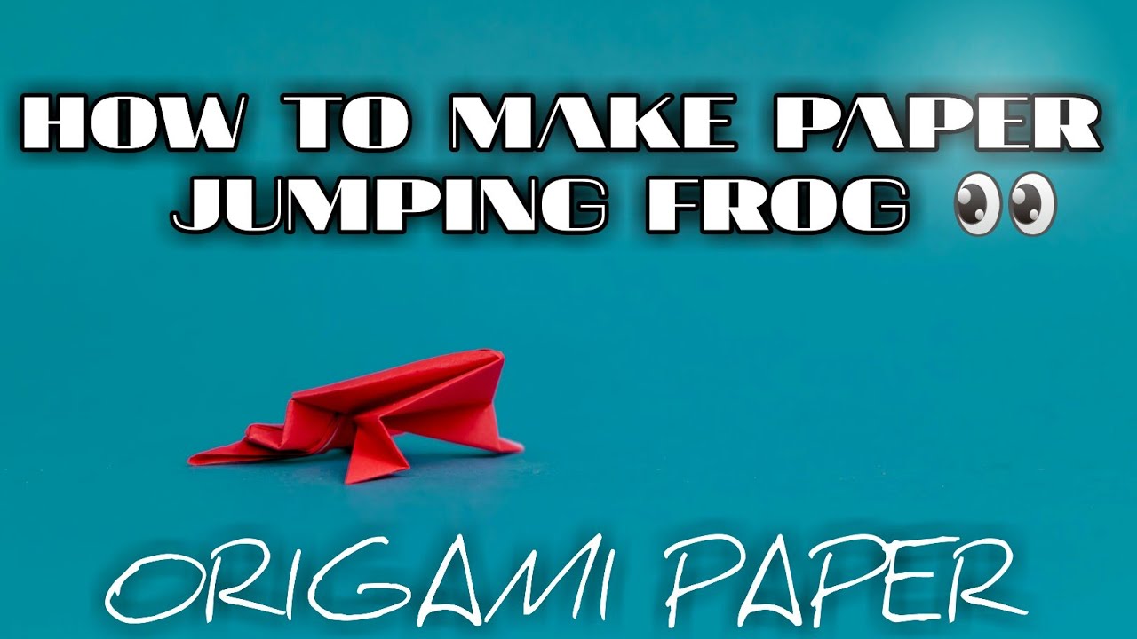 How to make origami jumping frog | 4 minute | Kids | Origami jumping ...