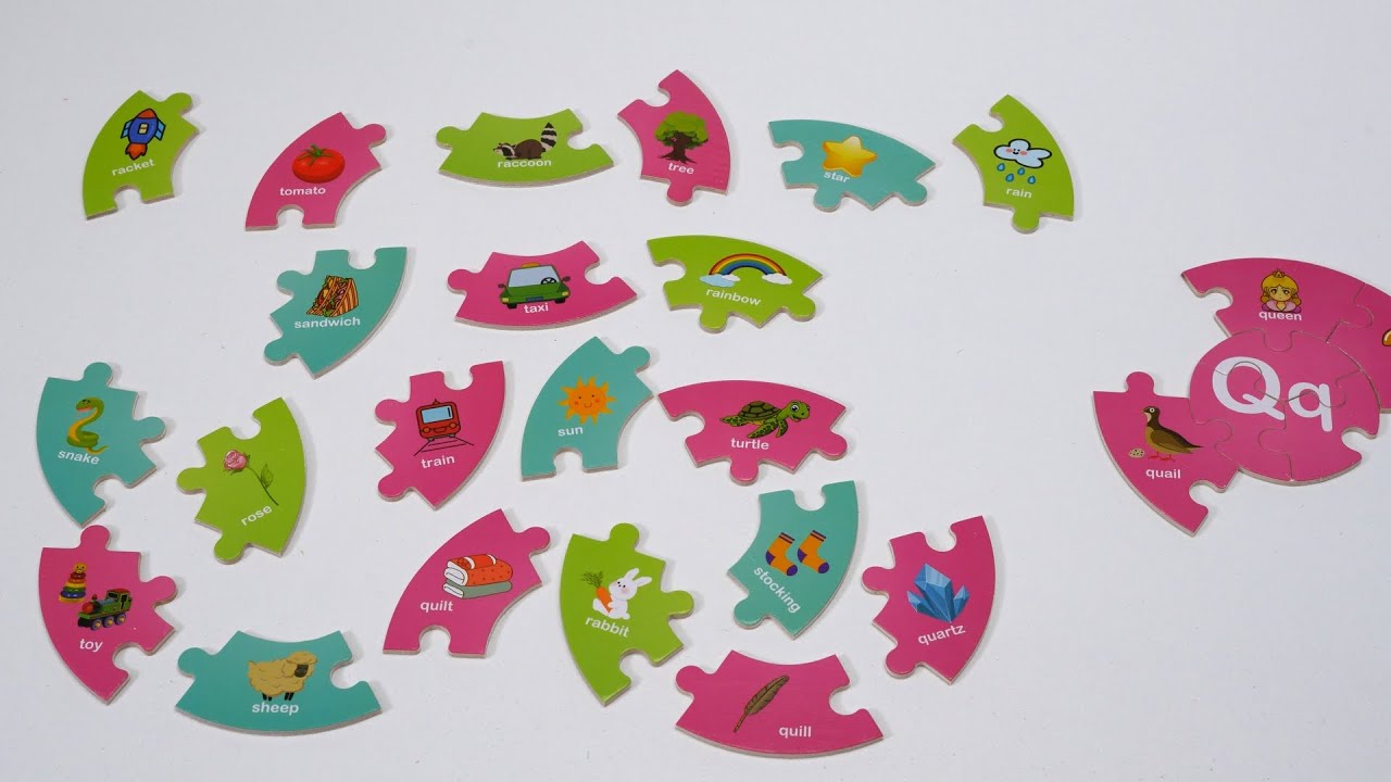 Alphabet Letter Q R S T Sounds for Kids! Puzzle Fun for Kids!! - YouTube