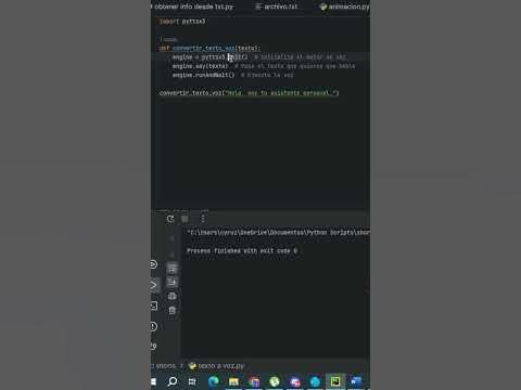 ¿Cómo Convertir Texto en Voz con Python Usando pyttsx3? - YouTube